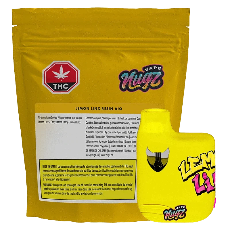 Lemon Linx Resin AIO Disposable Vape - Canna Cabana